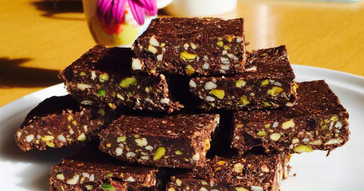 Healthy Chocolate Protein Slice by Tiffomix. A Thermomix ® recipe in ...